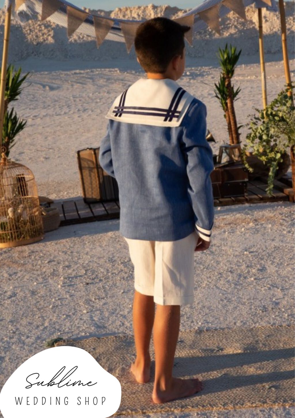 OUTLET SAILOR COMMUNION SUIT 423 - Sublime Wedding Shop